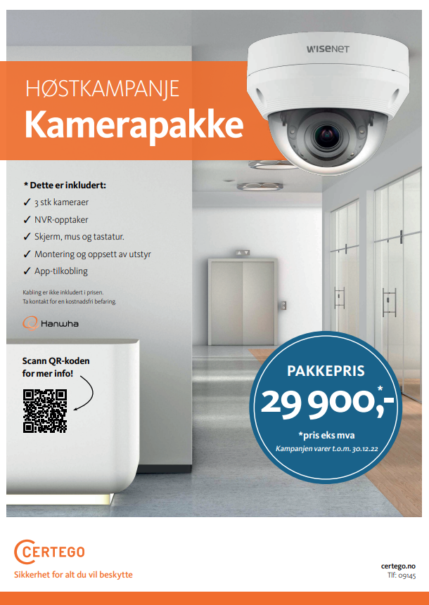 Høstkampanje kamerapakke - CERTEGO